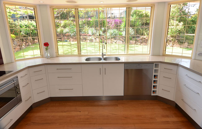 Large Bright U Shape Kitchen Design | Kitchen Renovations Brisbane