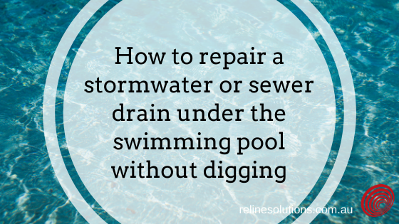 Repairing a drain under the swimming pool without digging | Pipe Relining