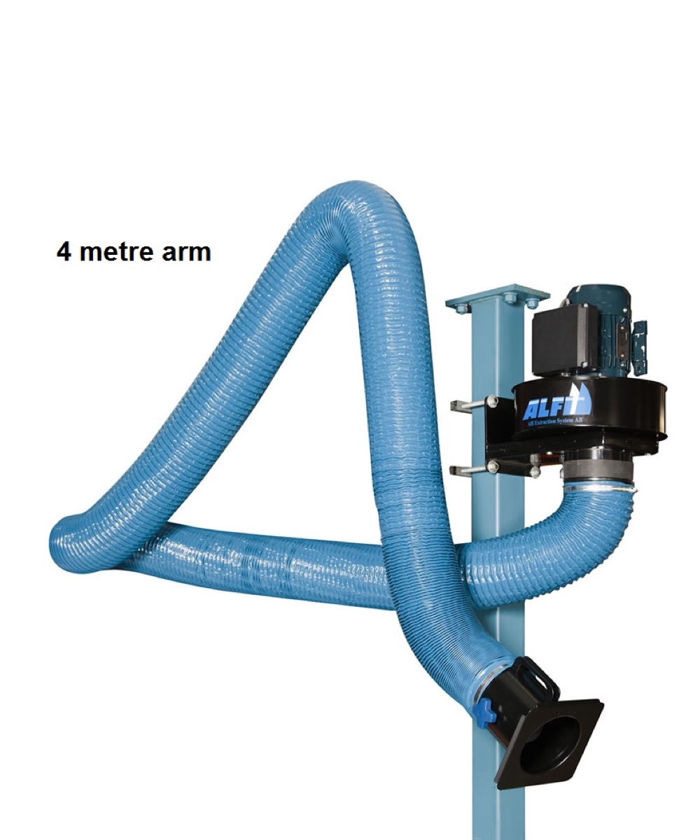 Fume extraction arms for local exhaust ventilation
