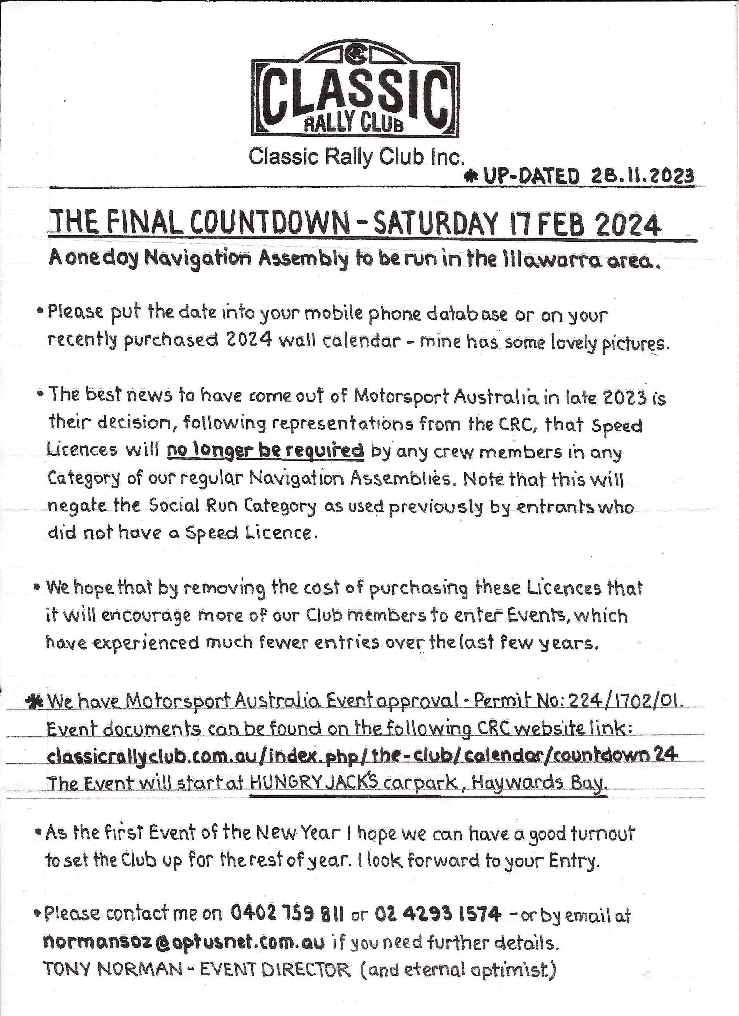 Calendar | Jaguar Drivers Club of Australia