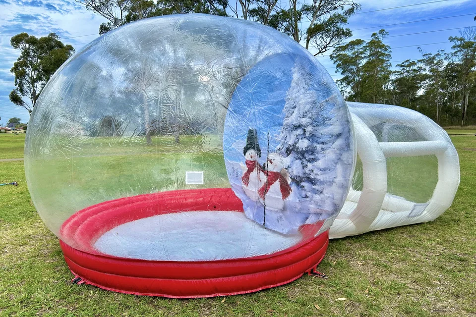 Inflatable Red Snow Globe - Planet Entertainment